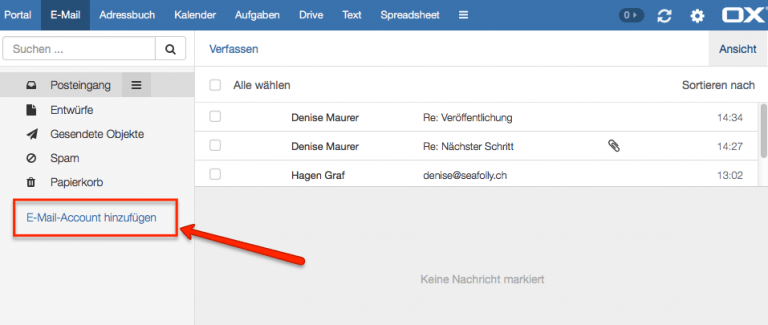 Mehrere E-Mail Accounts in der OX App Suite – NOVATREND Blog
