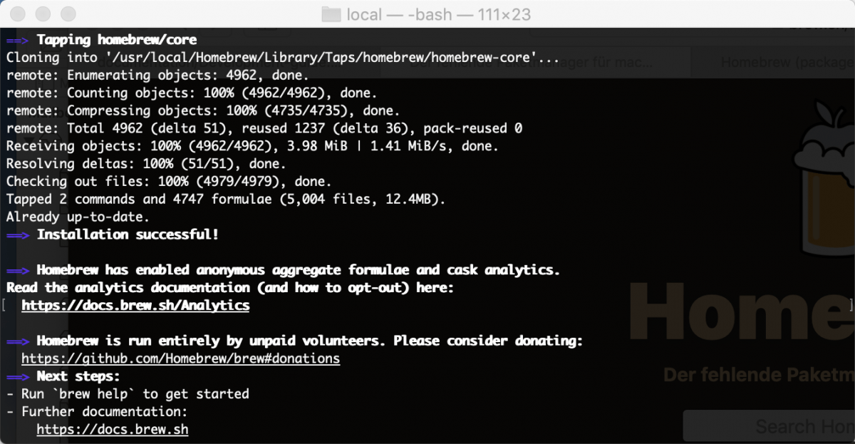 Homebrew für macOS, Windows 10 und Linux – NOVATREND Blog