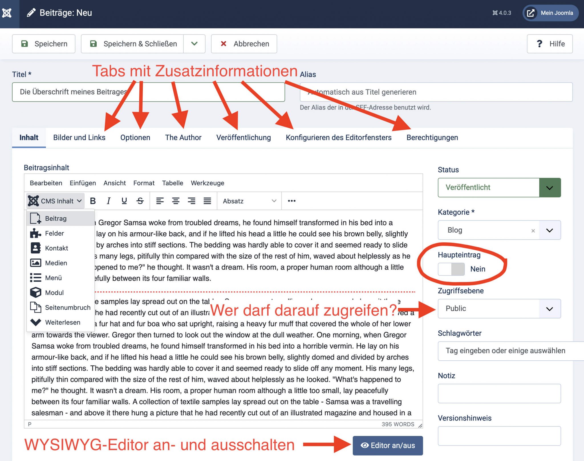 Joomla 4 – Woraus besteht ein Beitrag? – NOVATREND Blog